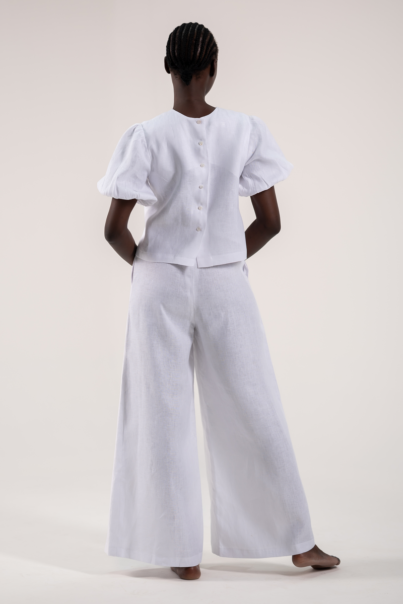 Callum Top White – TRUDE LIZARES