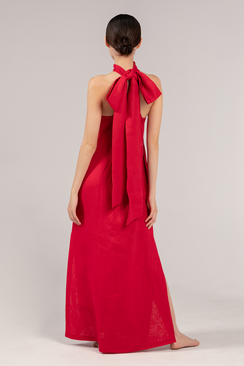 Avani Slip Dress Red – TRUDE LIZARES